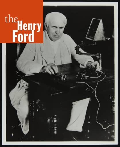 Thomas Edison at Smiths Creek Depot in Greenfield Village, 1929 - The Henry Ford