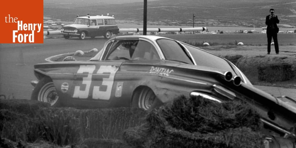 1960 Pontiac Driven by Clem Proctor in Accident at USAC Stock Car Race ...
