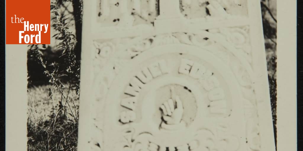 Gravestone of Samuel Edison, Grandfather of Thomas A. Edison ...