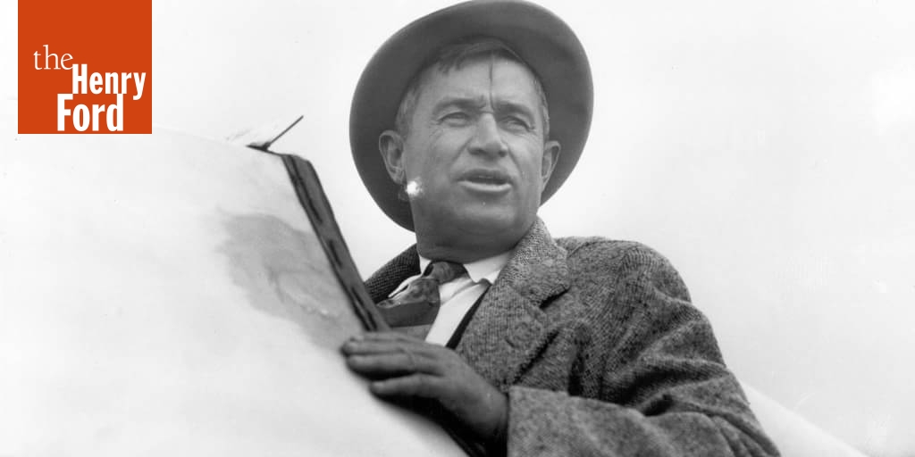 Will Rogers in Ford Flivver #1 Airplane, 1927 - The Henry Ford