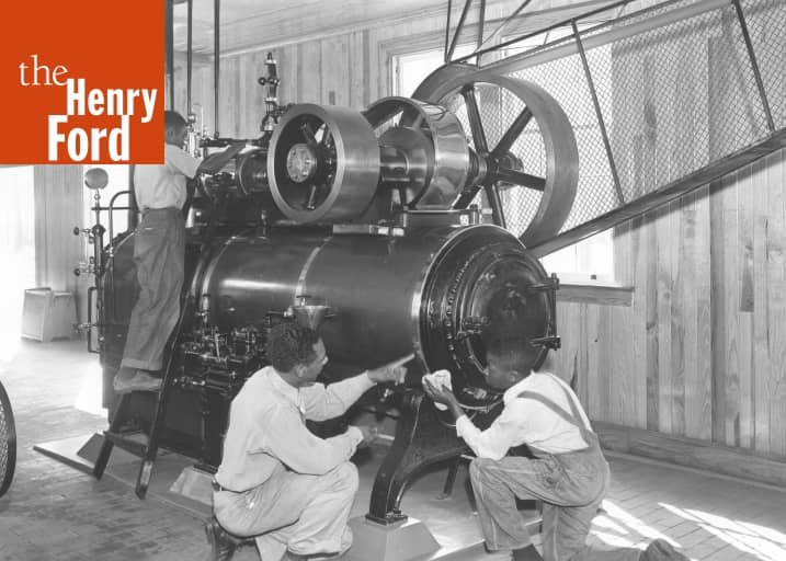 Students Working on a Steam Engine at the George Washington Carver ...