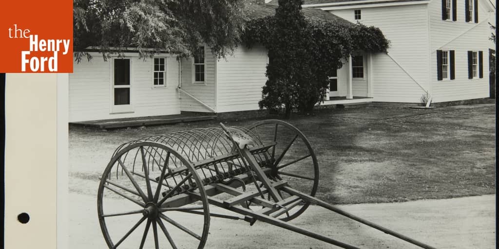Hay Rake outside Ford Home (Henry Ford's Birthplace) at Its Original ...