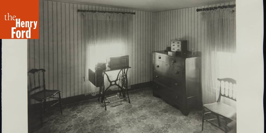 First Floor Bedroom inside Ford Home (Henry Ford's Birthplace), 1923 ...