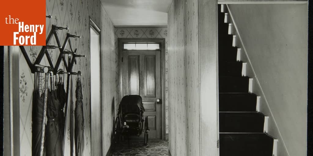First Floor Hallway inside Ford Home (Henry Ford's Birthplace), 1943 ...