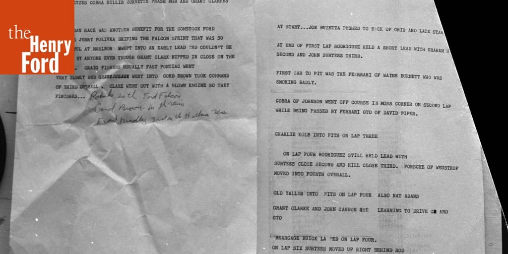 Canadian Grand Prix, Mosport Park, Ontario, September 1963 - The Henry Ford