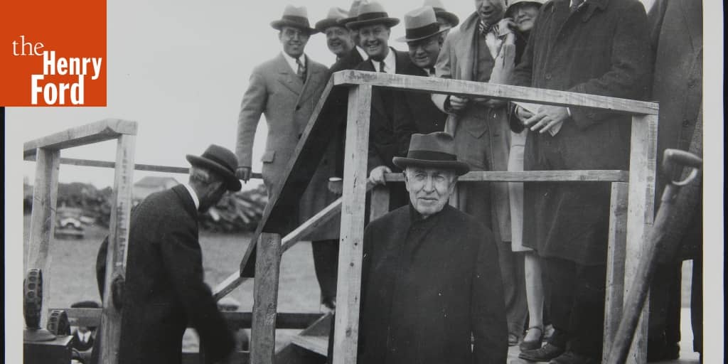 Henry Ford and Thomas Edison with the Newly Signed Edison Institute ...