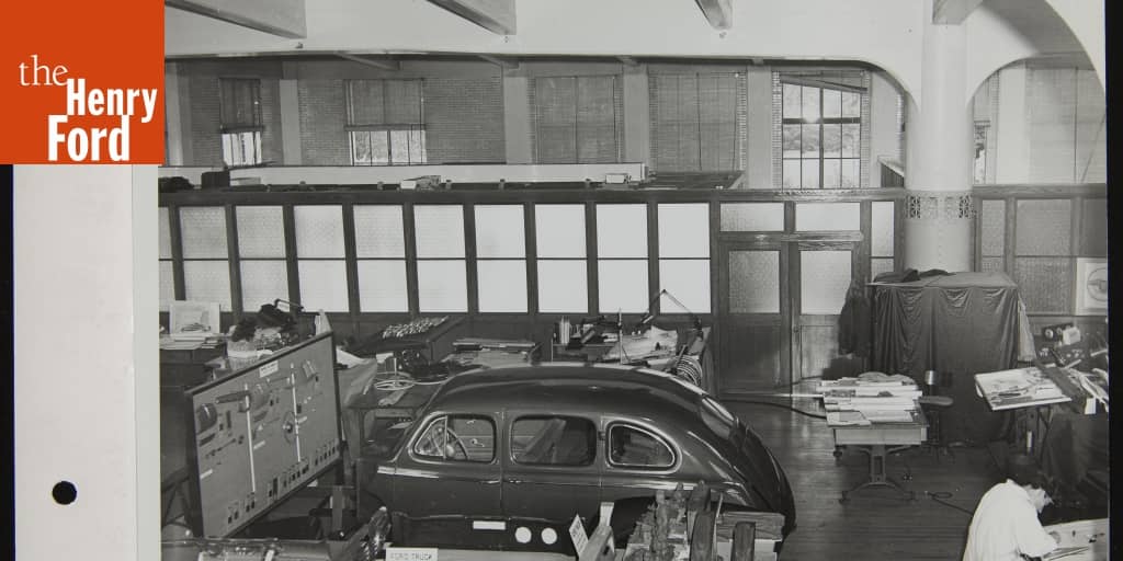 Ford Design Department, Woman Designer in Background, July 1945 - The ...