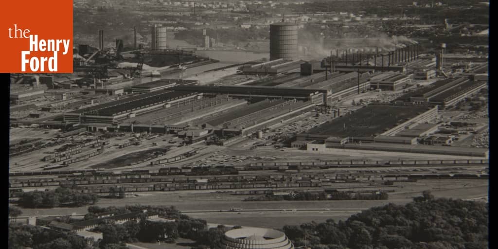 Aerial View of Ford Rouge Plant and Rotunda Building, circa 1955 - The ...