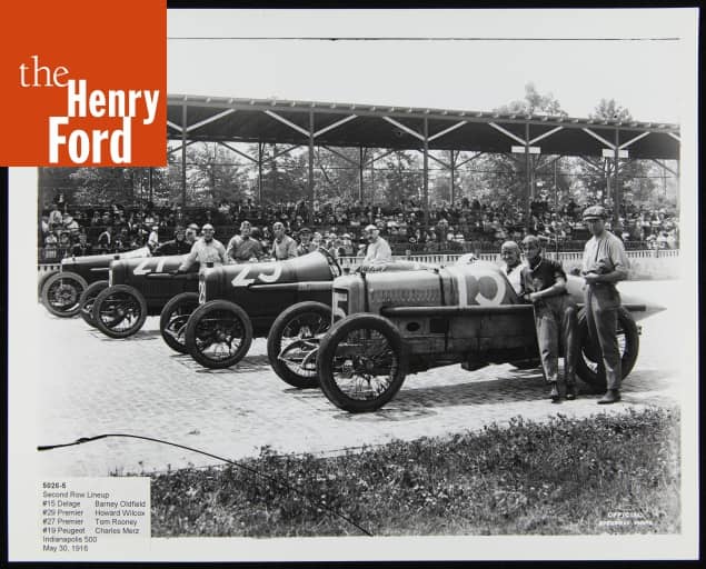 Second Row in Lineup before Start of the 1916 Indianapolis 500 Race ...
