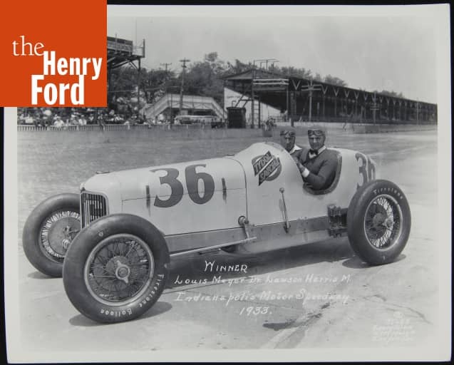 Winners of the 1933 Indianapolis 500, Driver Louis Meyer and Mechanic ...
