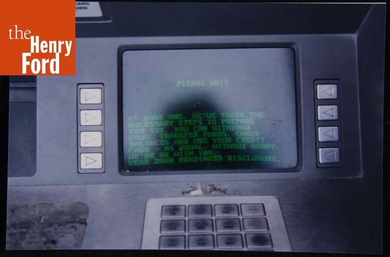 Bank One ATM Screen Displaying Y2K Readiness Disclosure, December 28 ...