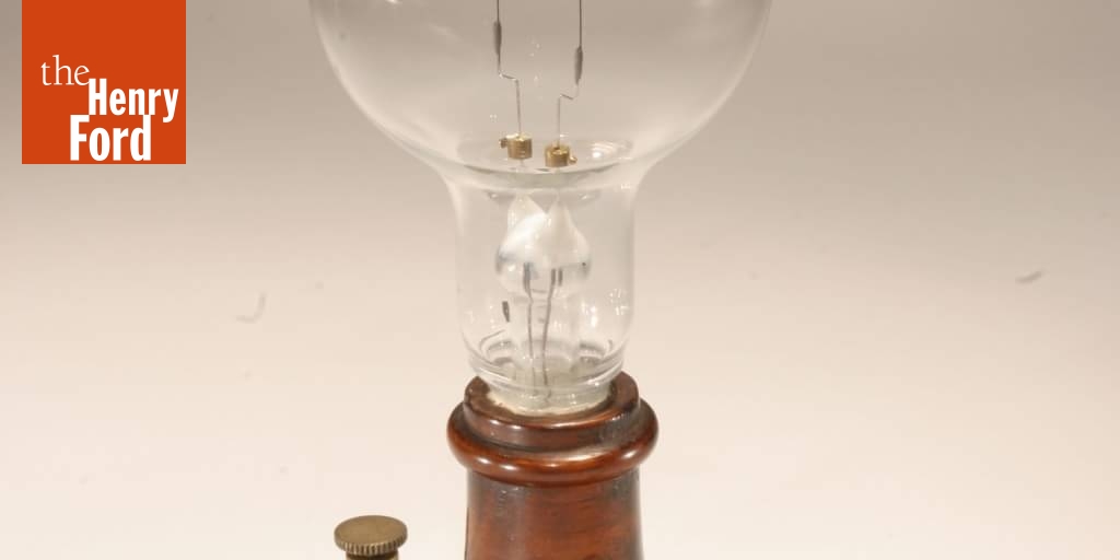 Incandescent Lamp Made by Thomas Edison and Presented to Henry Ford at ...
