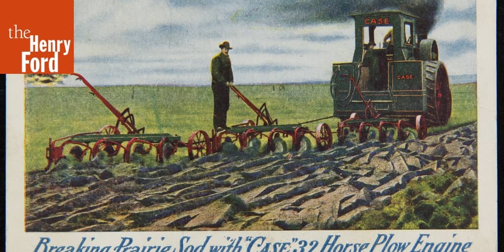 "Breaking Prairie Sod With 'Case' 32 Horse Plow Engine," 1915 - The ...