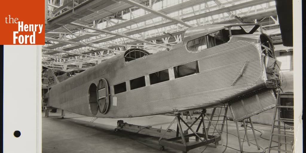 Ford Tri-Motor Airplane Fuselage Being Constructed at the Stout Factory ...