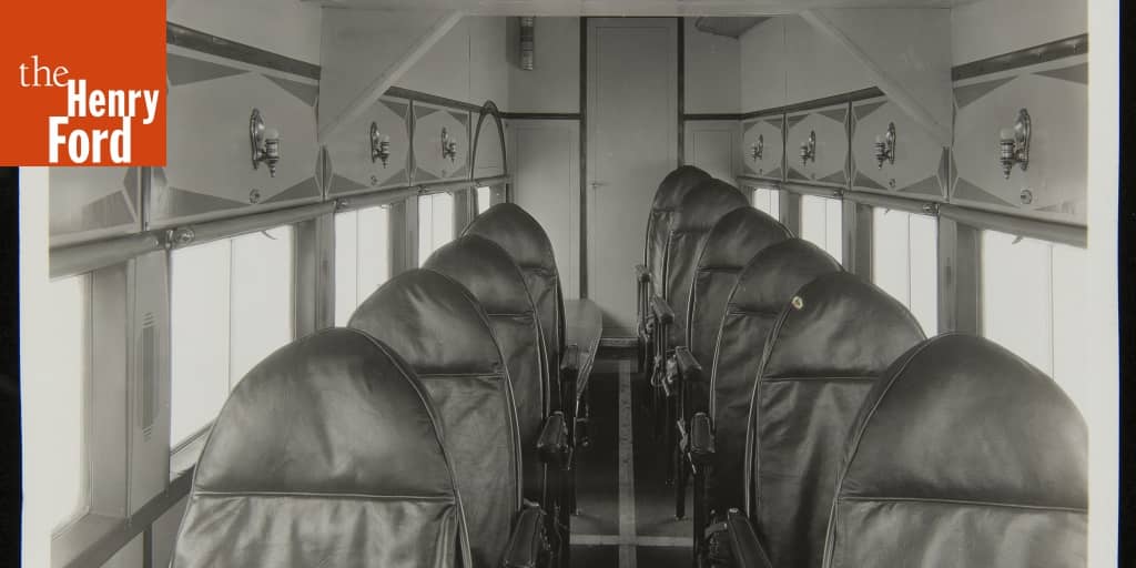 Ford Tri-Motor Airplane, Interior Passenger Cabin, June 1929 - The ...