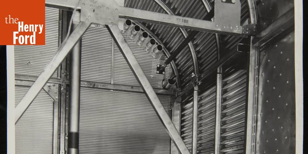Ford Tri-Motor Airplane, Interior View of Fuselage Showing Construction ...