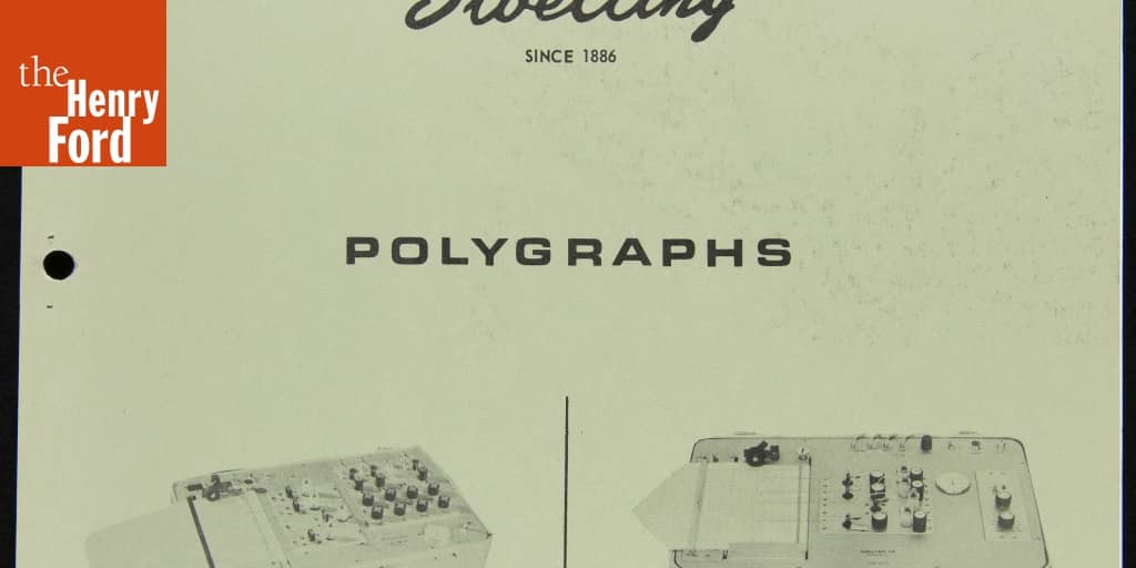 Stoelting Company Polygraph Catalog, September 1977 - The Henry Ford