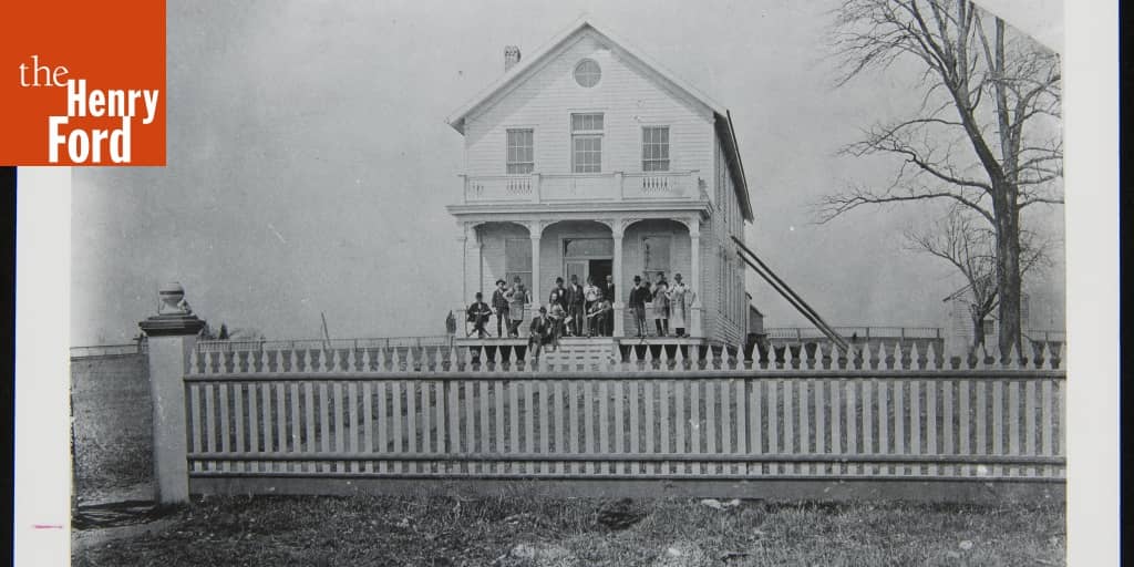 Employees on the Porch of Thomas Edison's Menlo Park Laboratory, Spring ...