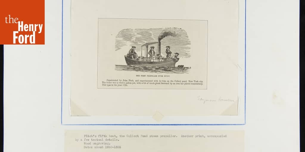 "The First Propeller Ever Built," Wood Engraving, circa 1850 - The ...