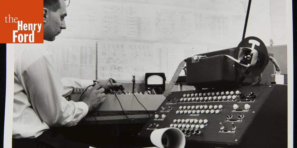 Man Working with Burroughs Corporation Equipment, January 1963 - The ...