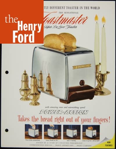 Flier Advertising "The Most Distinctly Different Toaster in the World ...