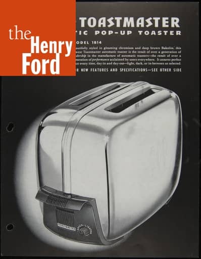 Flier Advertising "The New Toastmaster Automatic Pop-Up Toaster," 1947 ...