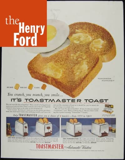 Toastmaster Toaster Advertisement, "You Crunch, You Munch, You Smile ...