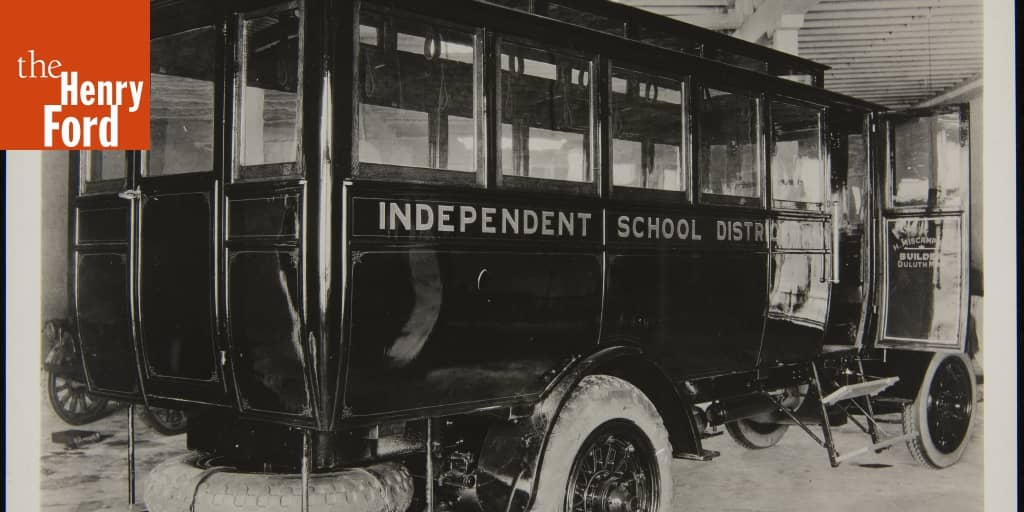Mack Model AB 1.5-Ton Motor Bus Being Used by Independent School ...