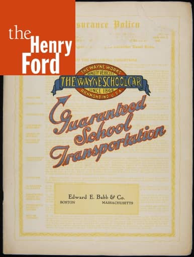 Wayne Works Catalog, "The Wayne School Car, Guaranteed School ...