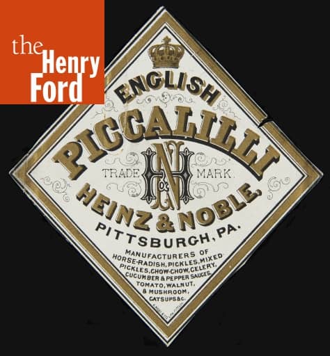 Label, "Heinz & Noble Brand English Piccalilli," circa 1872 - The Henry ...