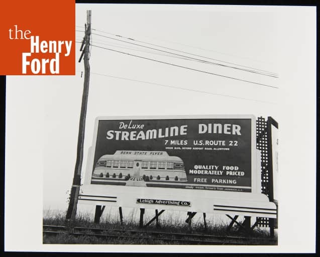 Penn State Flyer Diner Billboard near Allentown, Pennsylvania, May 1945 ...