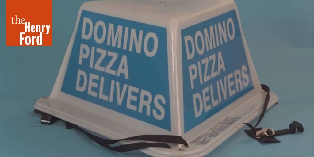 Domino's Pizza Delivery Car Sign, circa 1985 - The Henry Ford