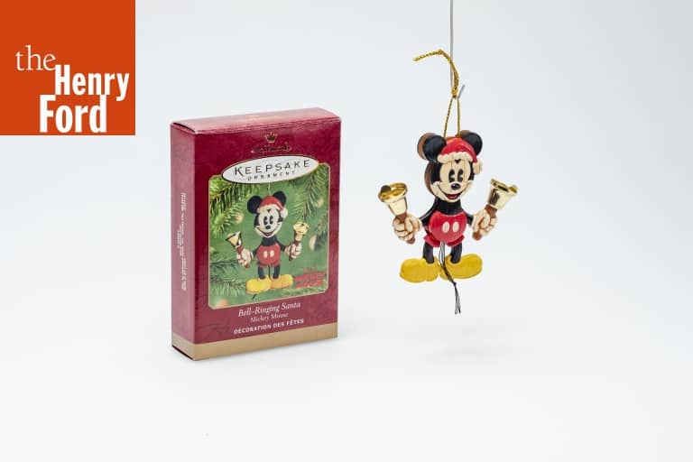 Hallmark "Mickey Mouse: Bell-Ringing Santa" Christmas Ornament, 2001 ...