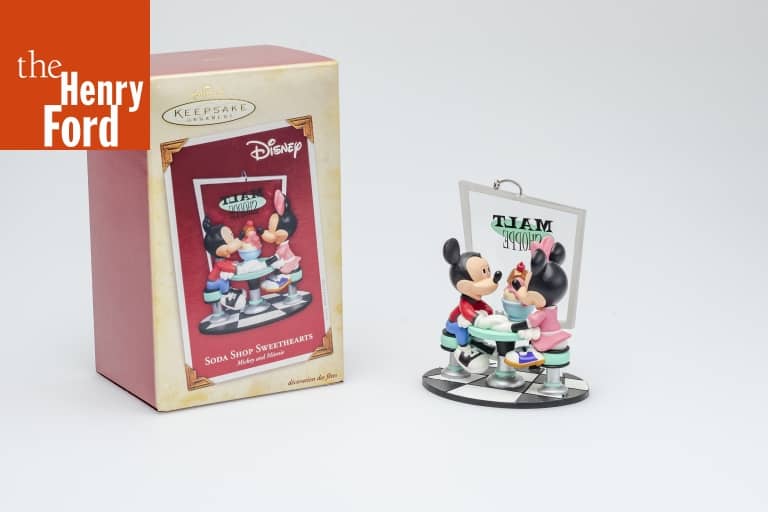 Hallmark "Mickey and Minnie: Soda Shop Sweethearts" Christmas Ornament ...