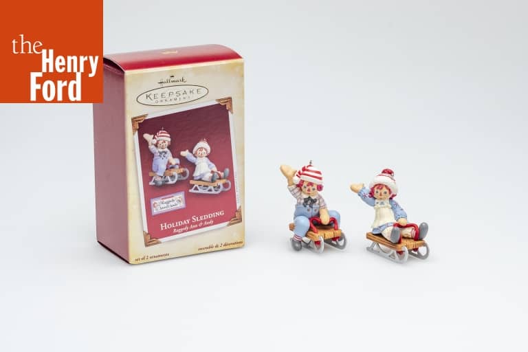Hallmark "Raggedy Ann and Andy: Holiday Sledding" Christmas Ornament ...