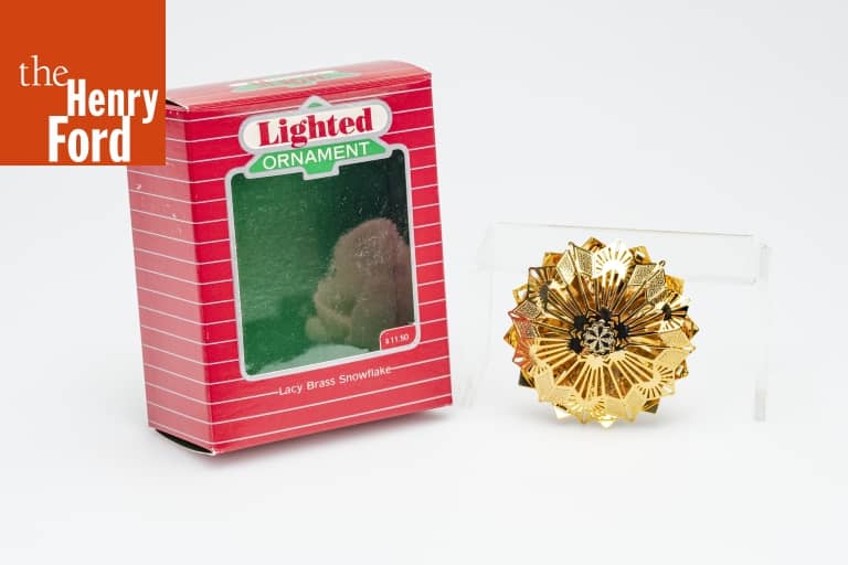 Hallmark "Lacy Brass Snowflake" Christmas Ornament, 1987 - The Henry Ford