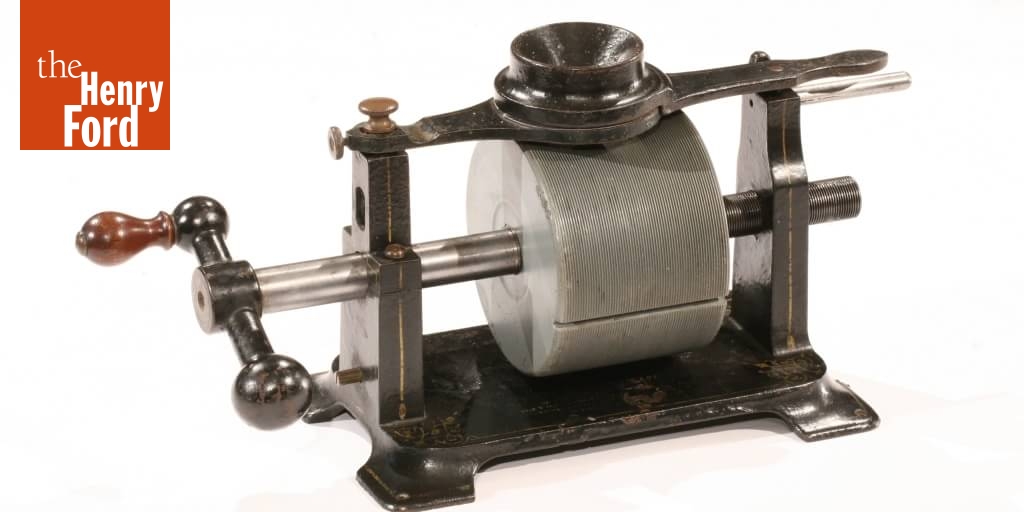 Tinfoil Phonograph Given to Francis Jehl by Thomas Edison, 1878-1879 ...