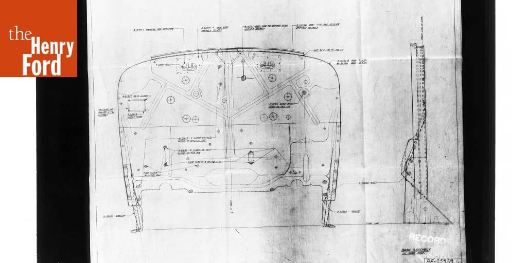 Drawing, "Dash Assembly," Ford Automobile, April 21, 1932 - The Henry Ford