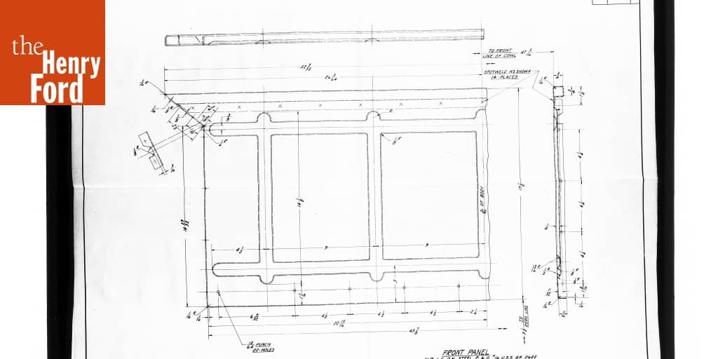 Drawing, "Front Panel," Ford Automobile, January 12, 1932 - The Henry Ford