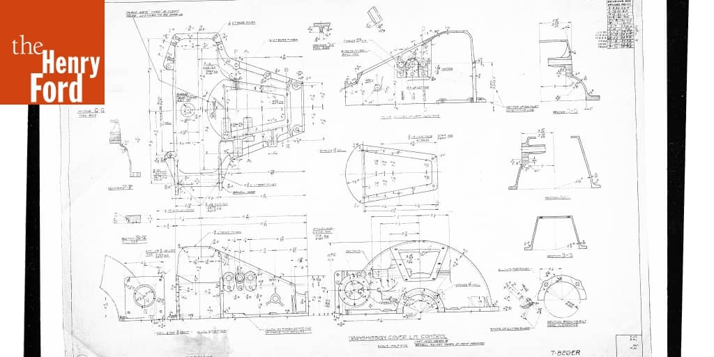 Drawing, "Transmission Cover," Ford Model T, September 30, 1925 - The ...