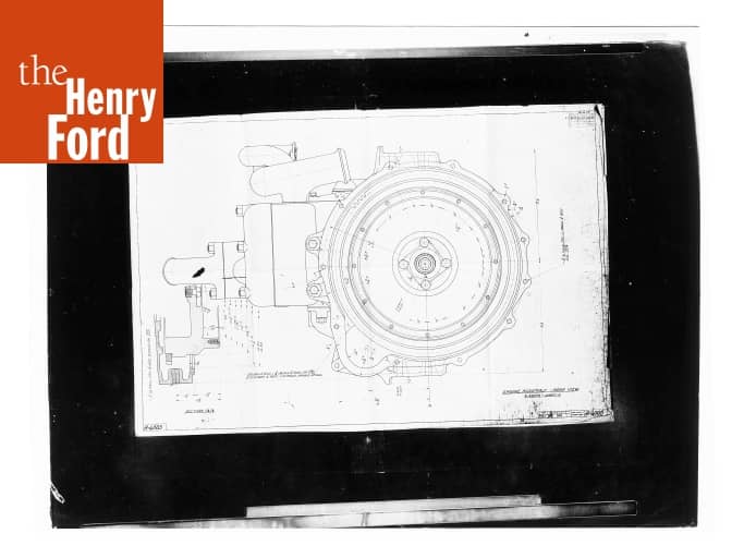 Drawing, "Engine Assembly, Rear View, Sheet No. 3," Ford Model A ...