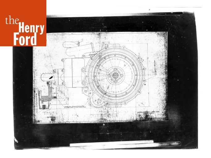 Drawing, "Engine Assembly, Rear View, Sheet No. 3," Ford Model A ...