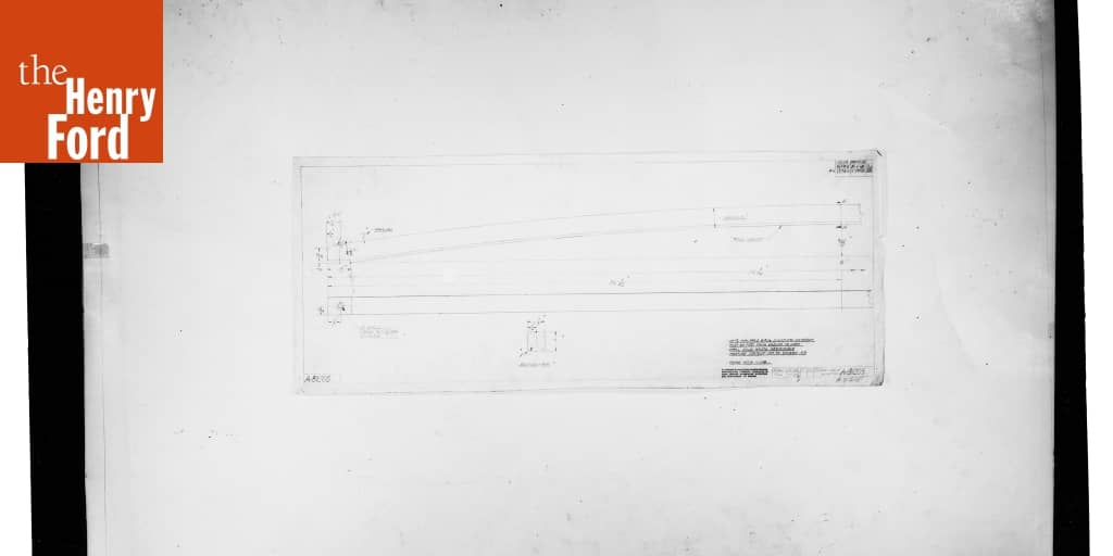 Drawing, Wooden Roof Rib for Ford Model A, November 14, 1930 - The ...