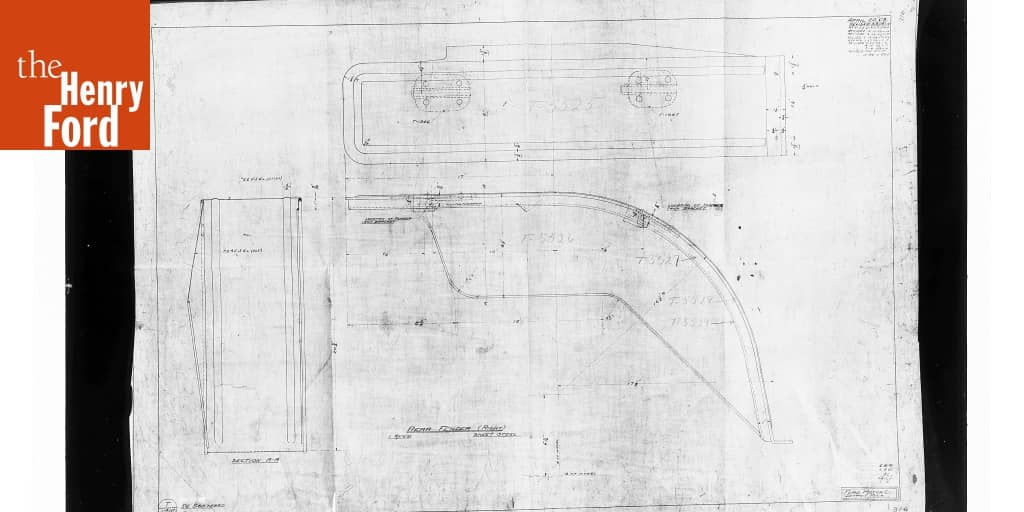 Drawing, "Rear Fender (Right)," Ford Model T, May 24, 1911 - The Henry Ford