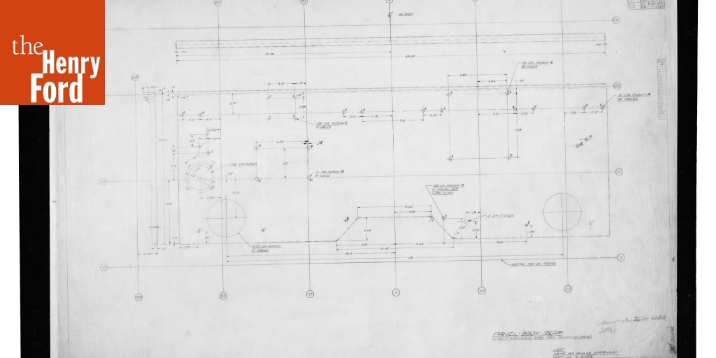 Drawing, "Panel - Body Rear," Ford GPW, November 5, 1943 - The Henry Ford
