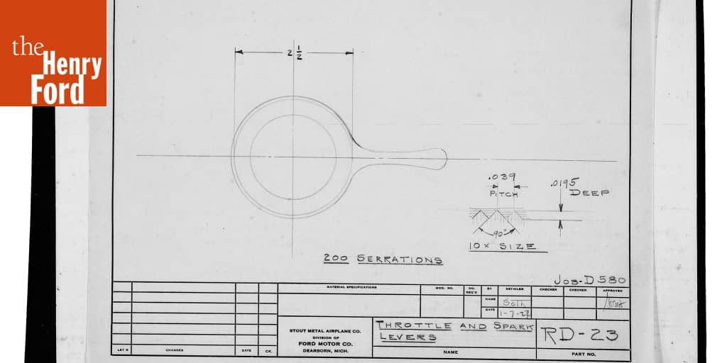 Drawing, "Throttle and Spark Levers," Used with Boat Evangeline ...