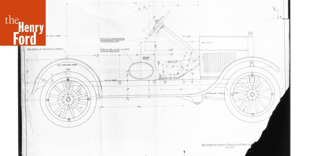 Drawing, "Sketch Showing Important Dimensions on Chassis for Body ...
