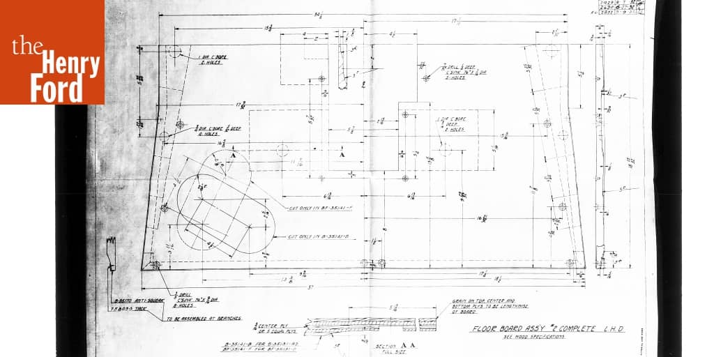Drawing, "Floor Board Ass'y #2 Complete L.H.D.," Ford Automobile ...