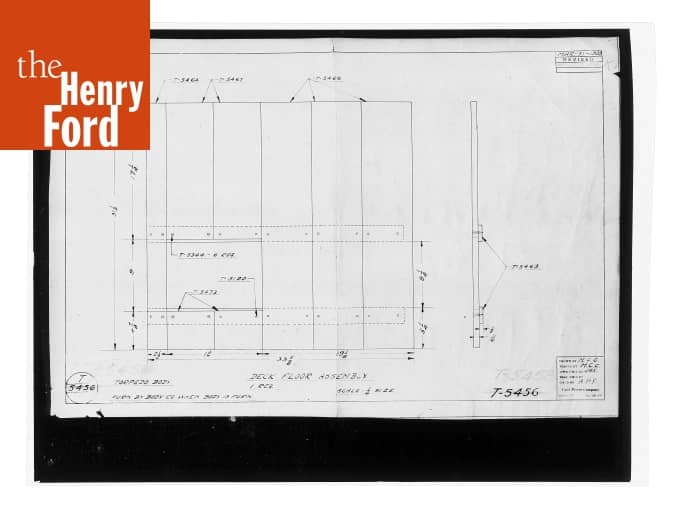Drawing, "Deck Floor Assembly," Ford Model T, March 31, 1920 - The ...