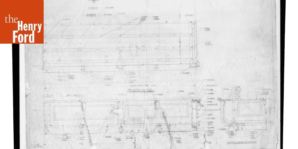 Drawing, "Express Body Assembly," Ford Model TT Truck, February 16 ...